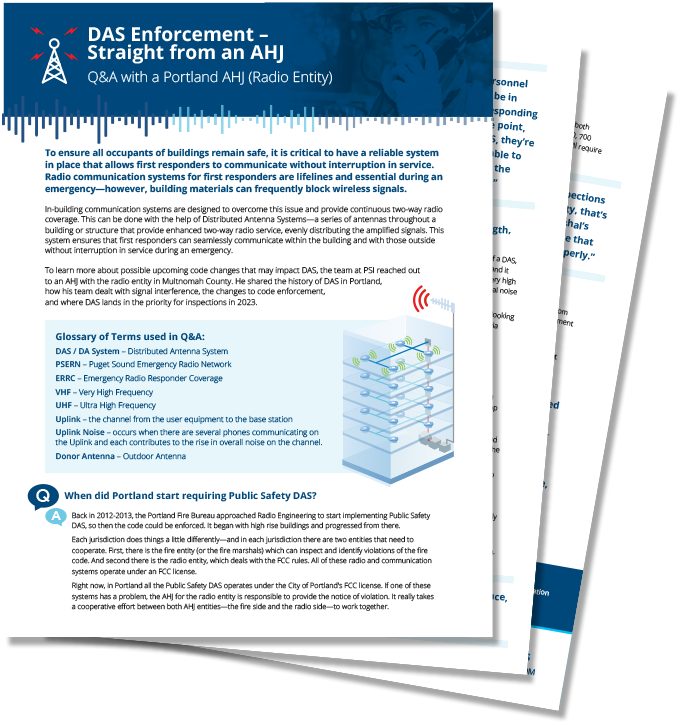 Distributed Antenna Systems Enforcement - Straight from an AHJ